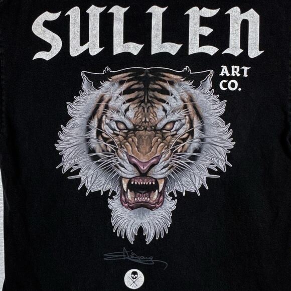 Sullen | Shirts | Sullen Art Series Mens L Faded Black Tiger ...